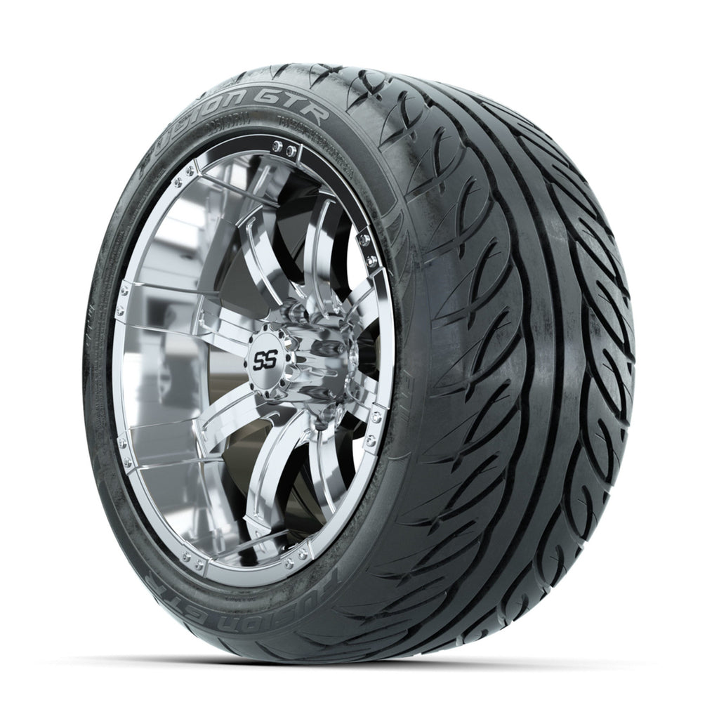 GTW Tempest Chrome 14 in Wheels with 225/40-R14 Fusion GTR Street Tires Full Set – Lakeside Buggies