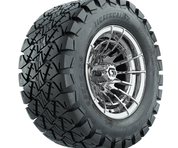 GTW Boost Chrome 12 in Wheels with 22x10-12 Timberwolf All-Terrain ...