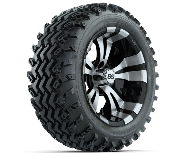 GTW Vampire Machined/Black 14 in Wheels with 23x10.00-14 Rogue All ...