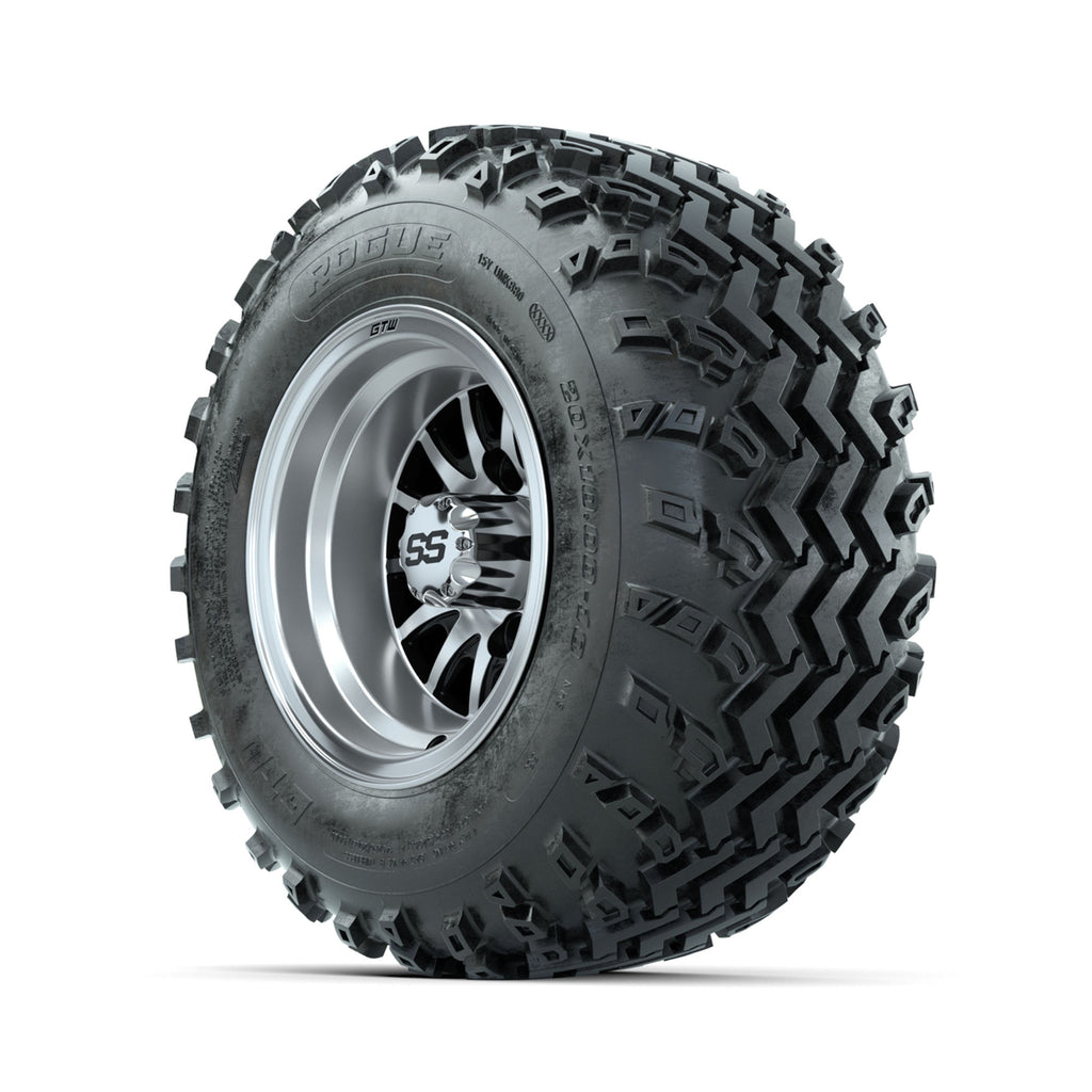 GTW Medusa Machined/Black 10 in Wheels with 20x10.00-10 Rogue All ...