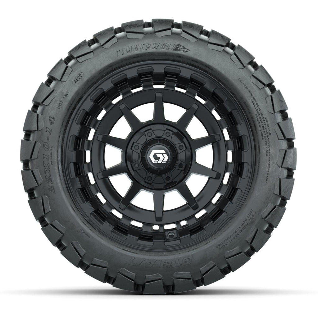 GTW Barricade Gloss Black 14 in Wheels with 22x10-14 Timberwolf All-Te ...