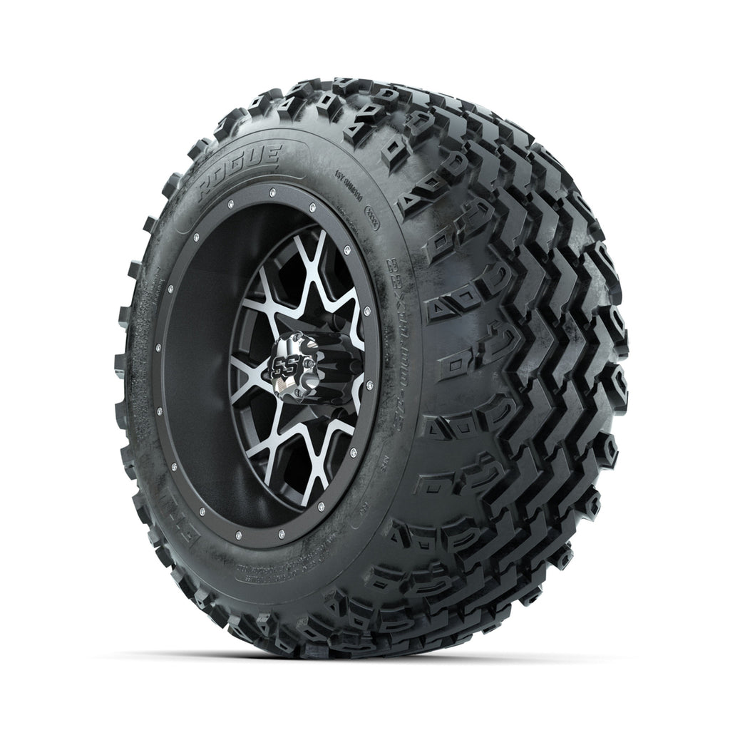 GTW Vortex Machined/Matte Grey 12 in Wheels with 22x11.00-12 Rogue All ...