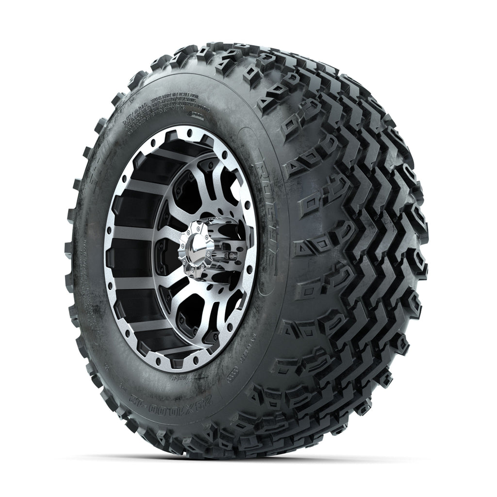 GTW Omega Machined/Black 12 in Wheels with 23x10.00-12 Rogue All ...