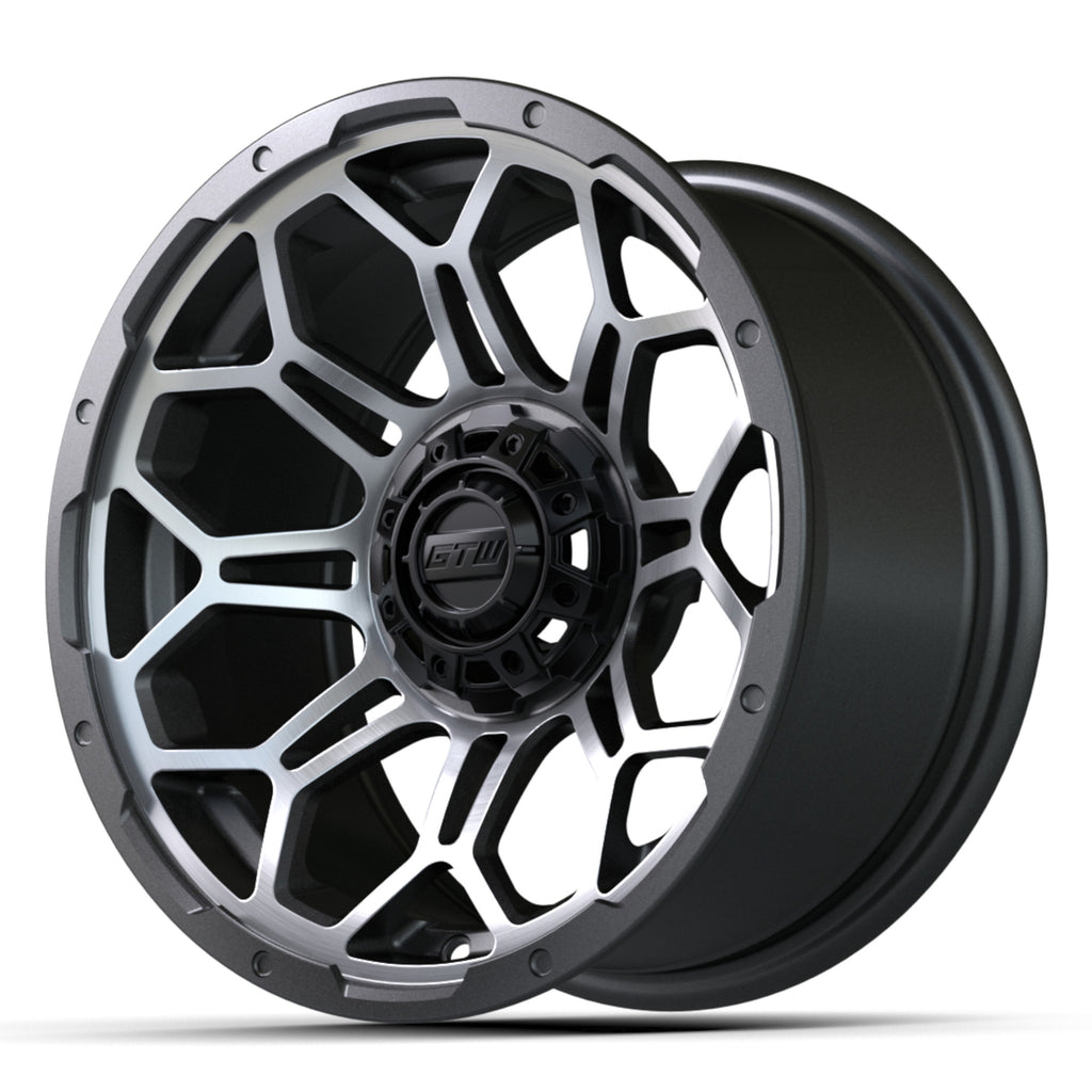 14″ GTW® Bravo Wheel (Matte Gray-Machined) from GTW – Lakeside Buggies