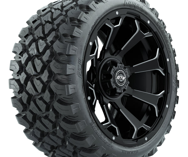 Set of (4) 15″ GTW Raven Matte Black Wheels with 23x10-R15 Nomad All ...