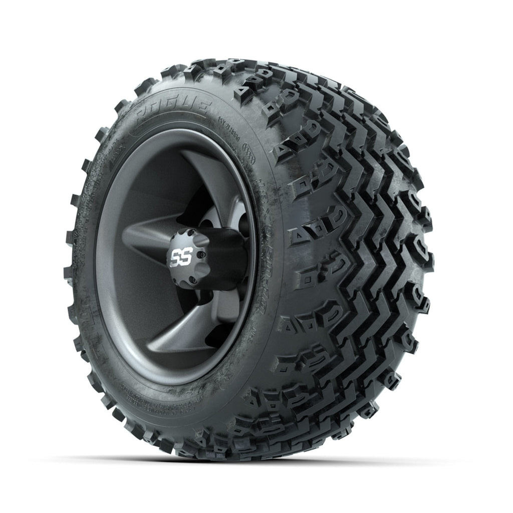 GTW Godfather Matte Grey 10 in Wheels with 18x9.50-10 Rogue All Terrain ...