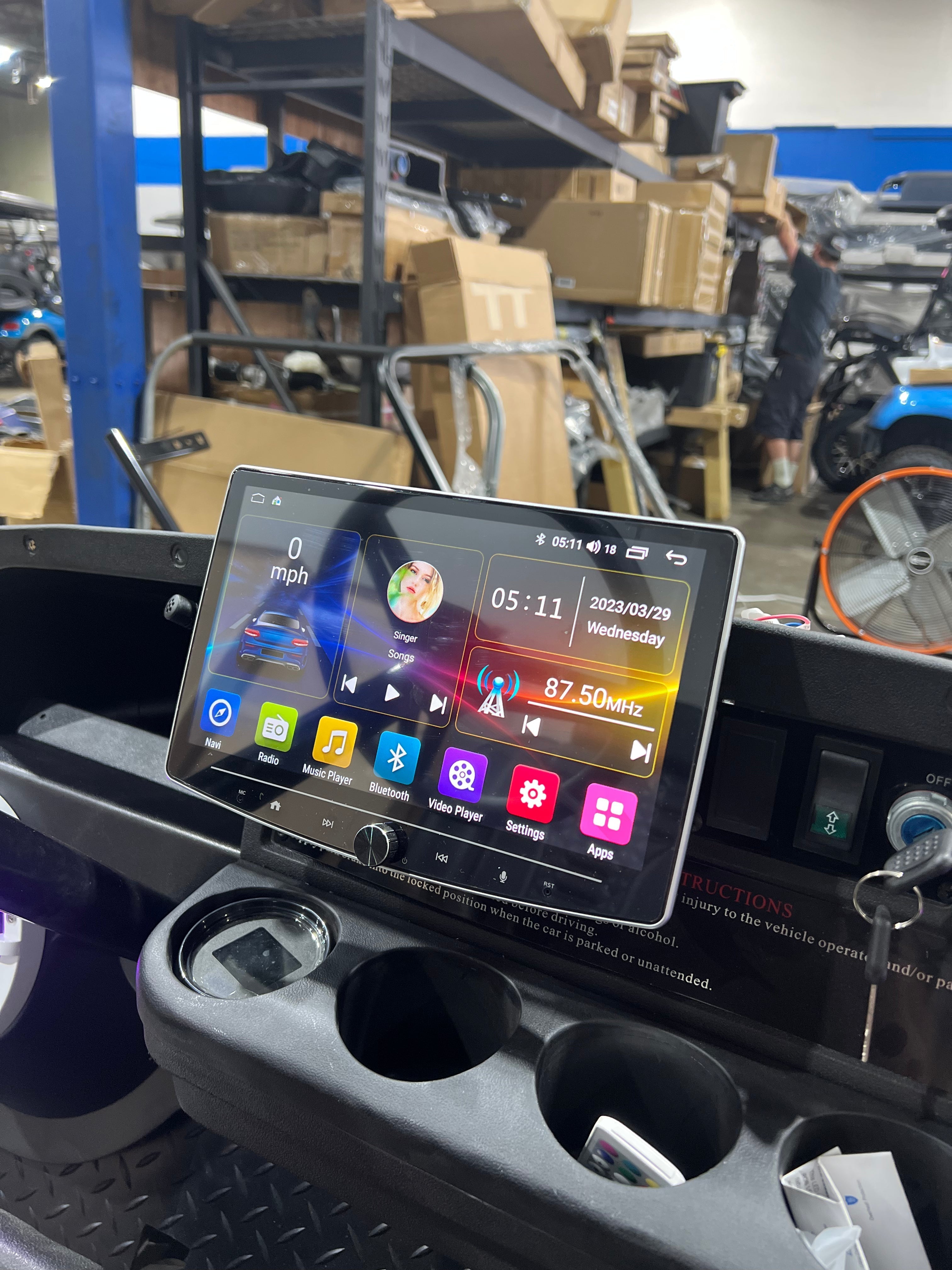 10" Android Touch Screen Stereo Navitas Madjax Golf Carts and more PN ...
