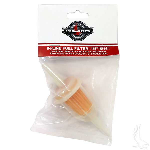 Fuel Filter, E-Z-Go RXV, TXT 4 Cy 94+, Club Car 92+, Yamaha G1 2 Cy 78 ...