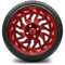 MODZ 14" Carnage Brushed Red with Ball Mill Wheels & Street Tires Combo ...