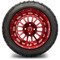 MODZ 14" Assassin Brushed Red with Ball Mill Wheels & Street Tires ...