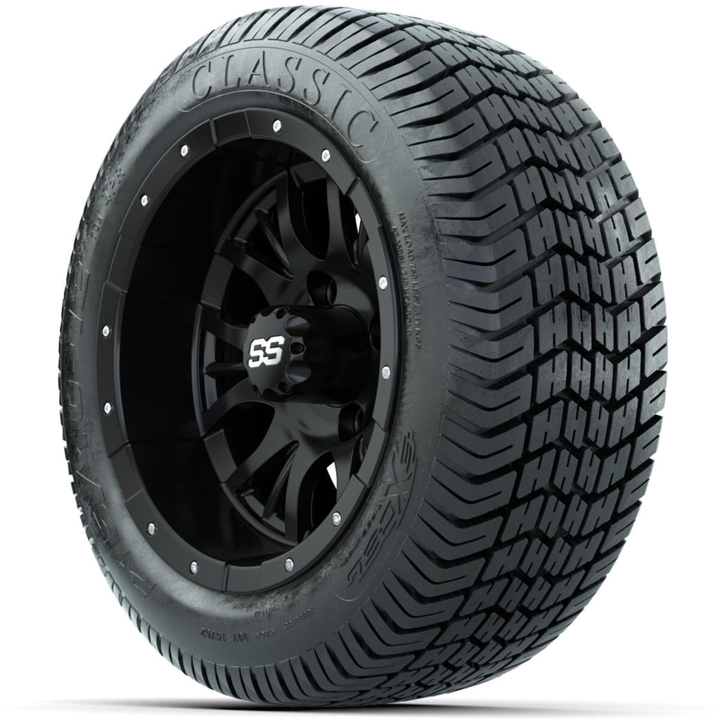 Set of (4) 12 in GTW Diesel Wheels with 215/40-12 Excel Classic Street ...